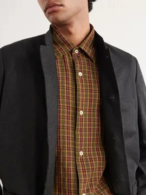 Massimo Alba Boxy Checked Cotton Shirt
