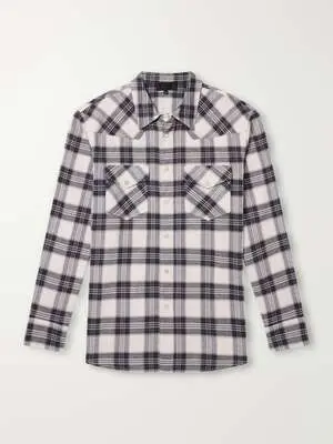 NILI LOTAN Travis Checked Cotton-flannel Shirt