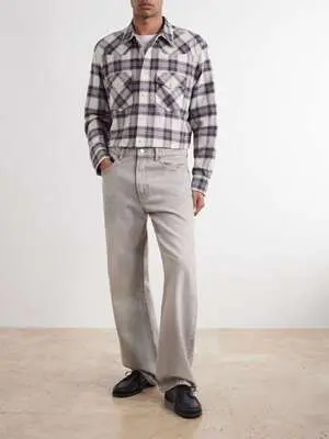 NILI LOTAN Travis Checked Cotton-flannel Shirt