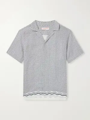 Orlebar Brown Maitan Printed Linen Shirt