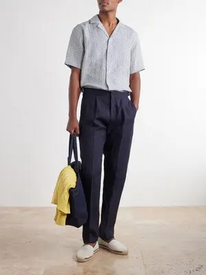 Orlebar Brown Maitan Printed Linen Shirt
