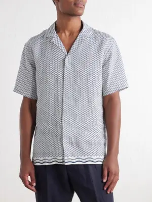 Orlebar Brown Maitan Printed Linen Shirt