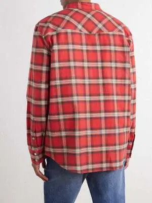 NILI LOTAN Travis Checked Cotton-flannel Shirt
