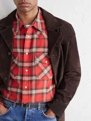 NILI LOTAN Travis Checked Cotton-flannel Shirt