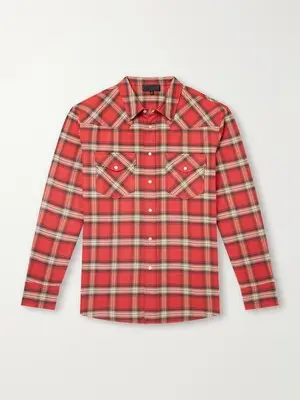 NILI LOTAN Travis Checked Cotton-flannel Shirt - Red