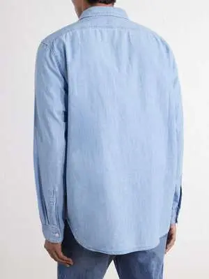 NILI LOTAN Callum Cotton-chambray Shirt