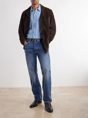 NILI LOTAN Callum Cotton-chambray Shirt