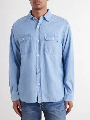 NILI LOTAN Callum Cotton-chambray Shirt