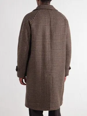 Officine Générale Hudson Prince Of Wales Virgin Wool Coat