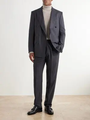 Dunhill Double-breasted Wool And Cashmere-blend Suit Jacket