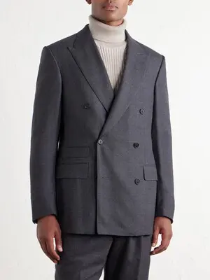 Dunhill Double-breasted Wool And Cashmere-blend Suit Jacket