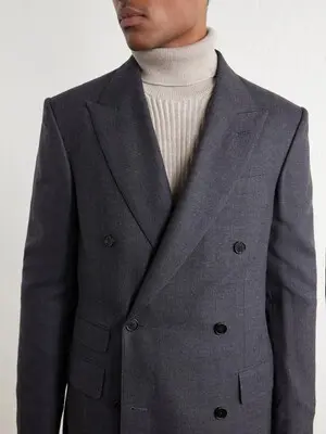 Dunhill Double-breasted Wool And Cashmere-blend Suit Jacket