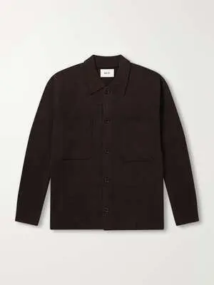 Nn07 Jonas 6398 Merino Wool Overshirt - Brown