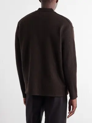 Nn07 Jonas 6398 Merino Wool Overshirt - Brown