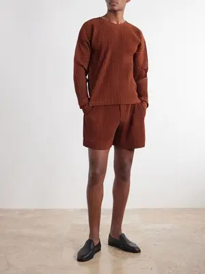 Issey Miyake Straight-leg Pleated Shorts