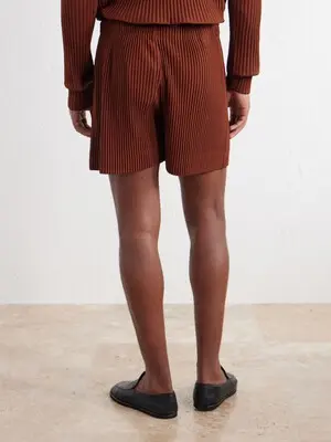 Issey Miyake Straight-leg Pleated Shorts