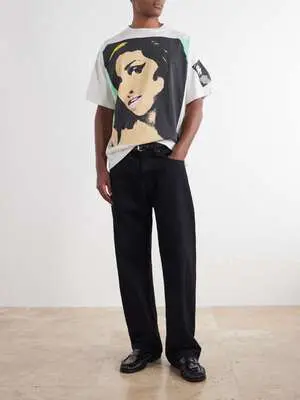 SAINT MXXXXXX Amy Printed Cotton-jersey T-shirt