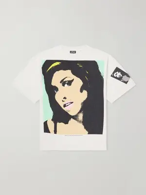 SAINT MXXXXXX Amy Printed Cotton-jersey T-shirt - White