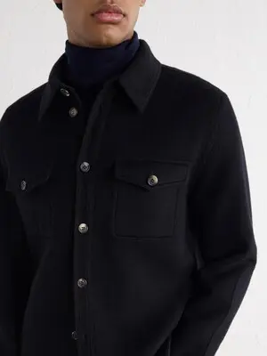 Gabriela Hearst Lucas Cashmere Overshirt - Black