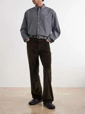 Loewe Logo-embroidered Checked Shirt