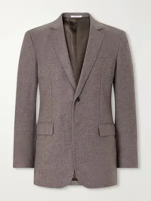 Gabriela Hearst Irving Virgin Wool And Cashmere-blend Suit Jacket - Brown
