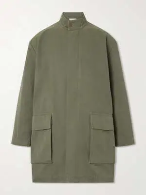 THE ROW Simeau Cotton-twill Coat - Green