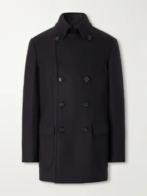 DE PETRILLO Double-breasted Virgin Wool Coat