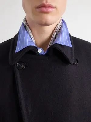 DE PETRILLO Double-breasted Virgin Wool Coat