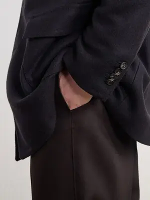 DE PETRILLO Double-breasted Virgin Wool Coat