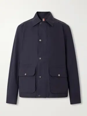 Orlebar Brown Dwight Iii Organic Cotton-twill Blouson Jacket - Blue