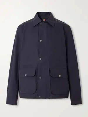 Orlebar Brown Dwight Iii Organic Cotton-twill Blouson Jacket - Navy