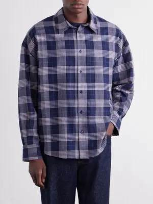 THE ELDER STATESMAN Checked Cotton Shirt