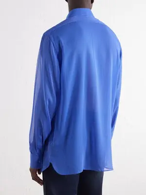 TOM FORD Micro-striped Silk-organza Shirt