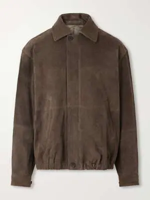 SSSTEIN Panelled Suede Blouson Jacket - Brown