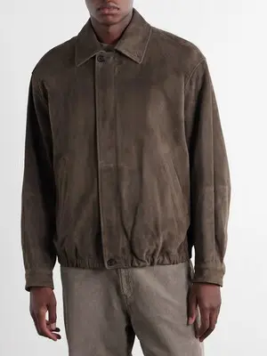 SSSTEIN Panelled Suede Blouson Jacket