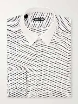 TOM FORD Printed Silk-satin Shirt