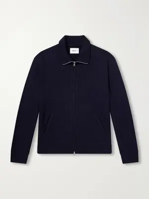 Nn07 6398 Merino Wool-felt Jacket - Blue