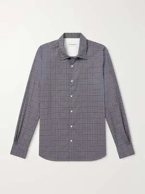 Officine Générale Giacomo Checked Cotton Shirt - Gray