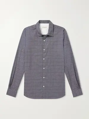 Officine Générale Giacomo Checked Cotton Shirt - Gray