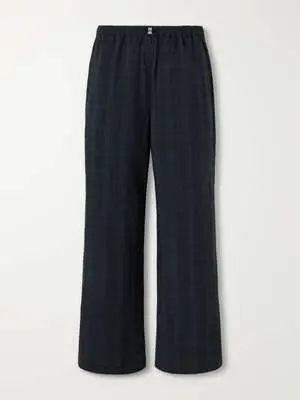 Literary Sport Nelson Straight-leg Drawstring Checked Seersucker Trousers