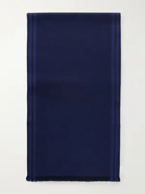 Zegna Wool Scarf - Blue