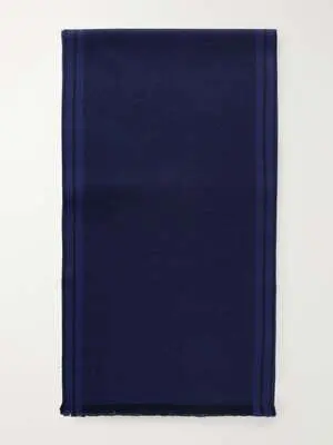 Zegna Wool Scarf - Navy