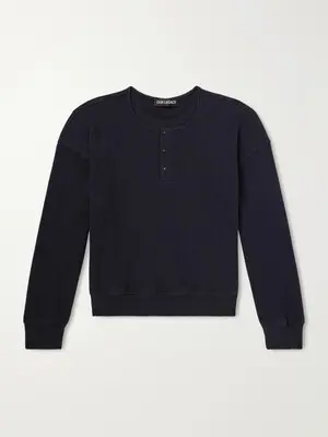 Our Legacy Ballon Ribbed Stretch-cotton Henley T-shirt