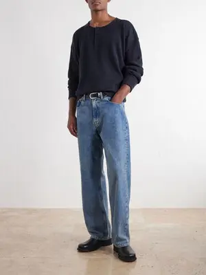 Our Legacy Ballon Ribbed Stretch-cotton Henley T-shirt