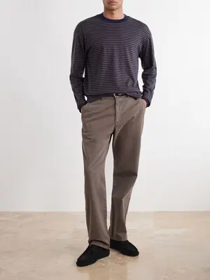 Nn07 Lionel 30040 Striped Organic Cotton-jersey T-shirt