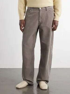 SSSTEIN Straight-leg Cotton-corduroy Trousers