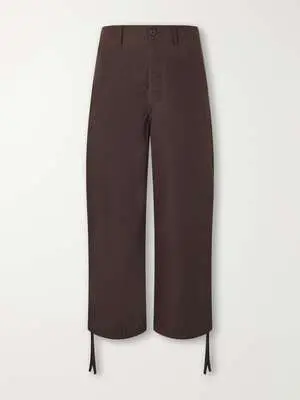 CASEY CASEY Abel Wide-leg Cotton Trousers - Brown