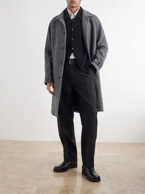 VALSTAR Vittorio Virgin Wool Twill Coat - Gray
