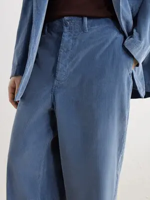 CASEY CASEY Albello Straight-leg Cotton-corduroy Trousers - Blue