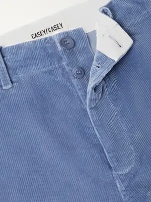 CASEY CASEY Albello Straight-leg Cotton-corduroy Trousers - Blue